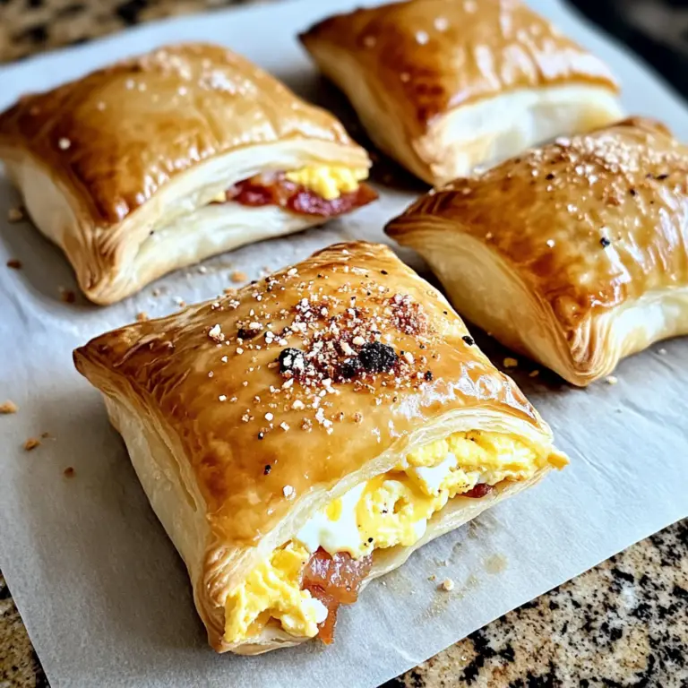 Breakfast Pockets with Bacon and Eggs