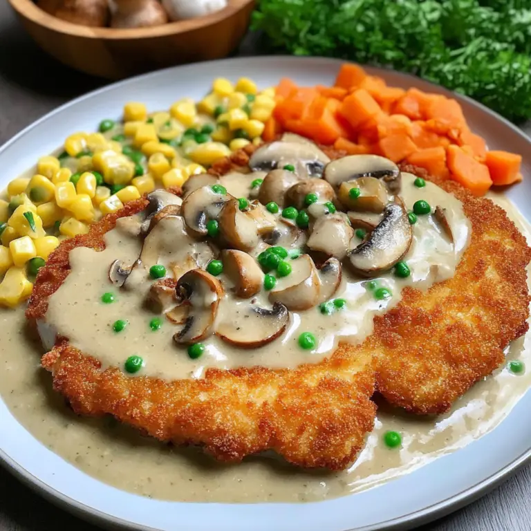 Rahmschnitzel: Creamy Mushroom Schnitzel